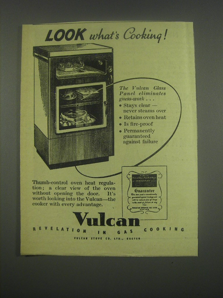 1949 Vulcan Cooker Ad - Look what's cooking! | eBay
