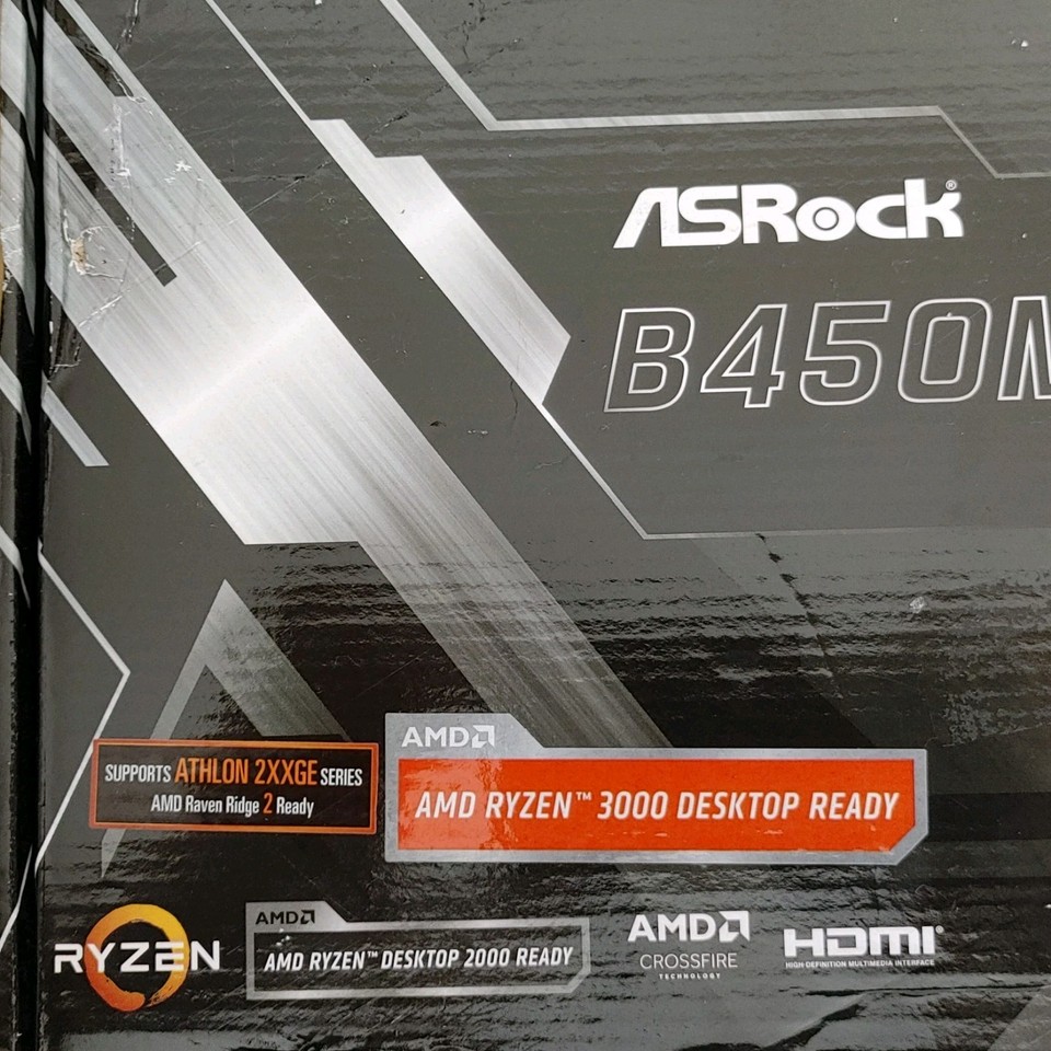 ASRock B450M Pro4 AMD Socket AM4 Motherboard OPEN BOX | eBay