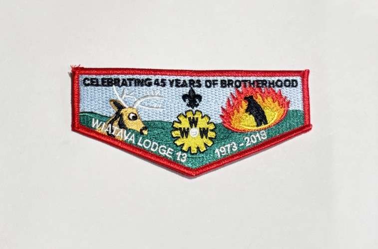 OA SCOUTING FLAP PATCH WIATAVA LODGE 45TH ANNIVERSARY 2018 125 MADE ...