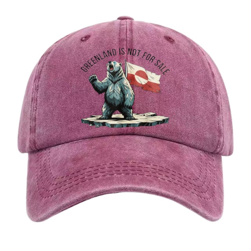 Greenland Is Not For Sale Polar Bear Baseball Cap, Eco Enthusiasts/Meme ...