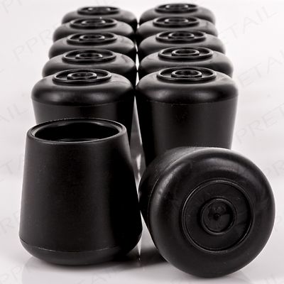 12 x FERRULES 25mm ENDS HEAVY DUTY RUBBER FLOOR PROTECTION Table/Chair ...