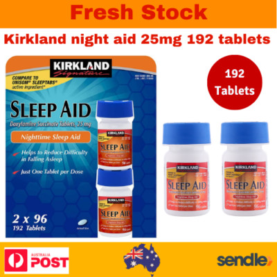 Kirkland night aid 25mg insomnia sleep supplement 192 tabs LONG EXP AU ...