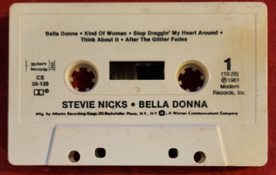 Modern Records Stevie Nicks – Bella Donna Cassette Tape 1981 | eBay
