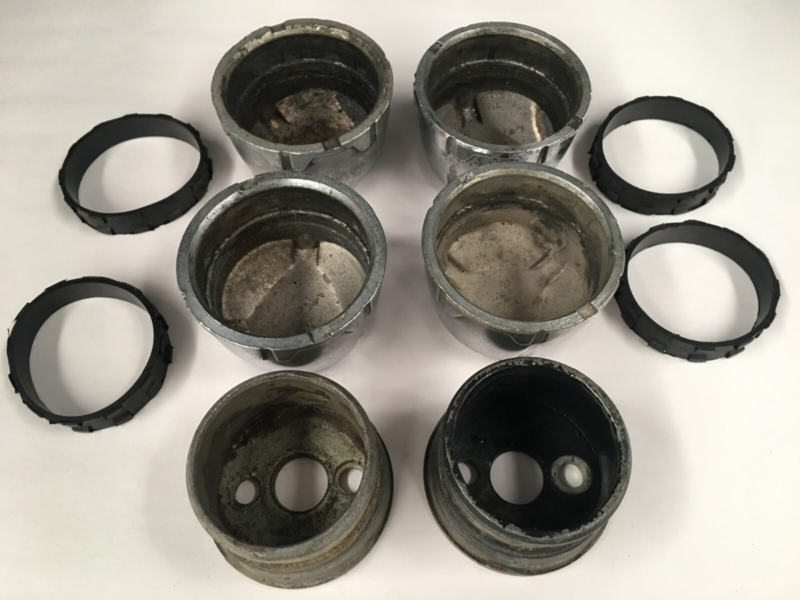 MAZDA RX3 808 CENTRE CAP ALLO SET OF 4PCS 4 RINGS 2 FITTING REAR ...