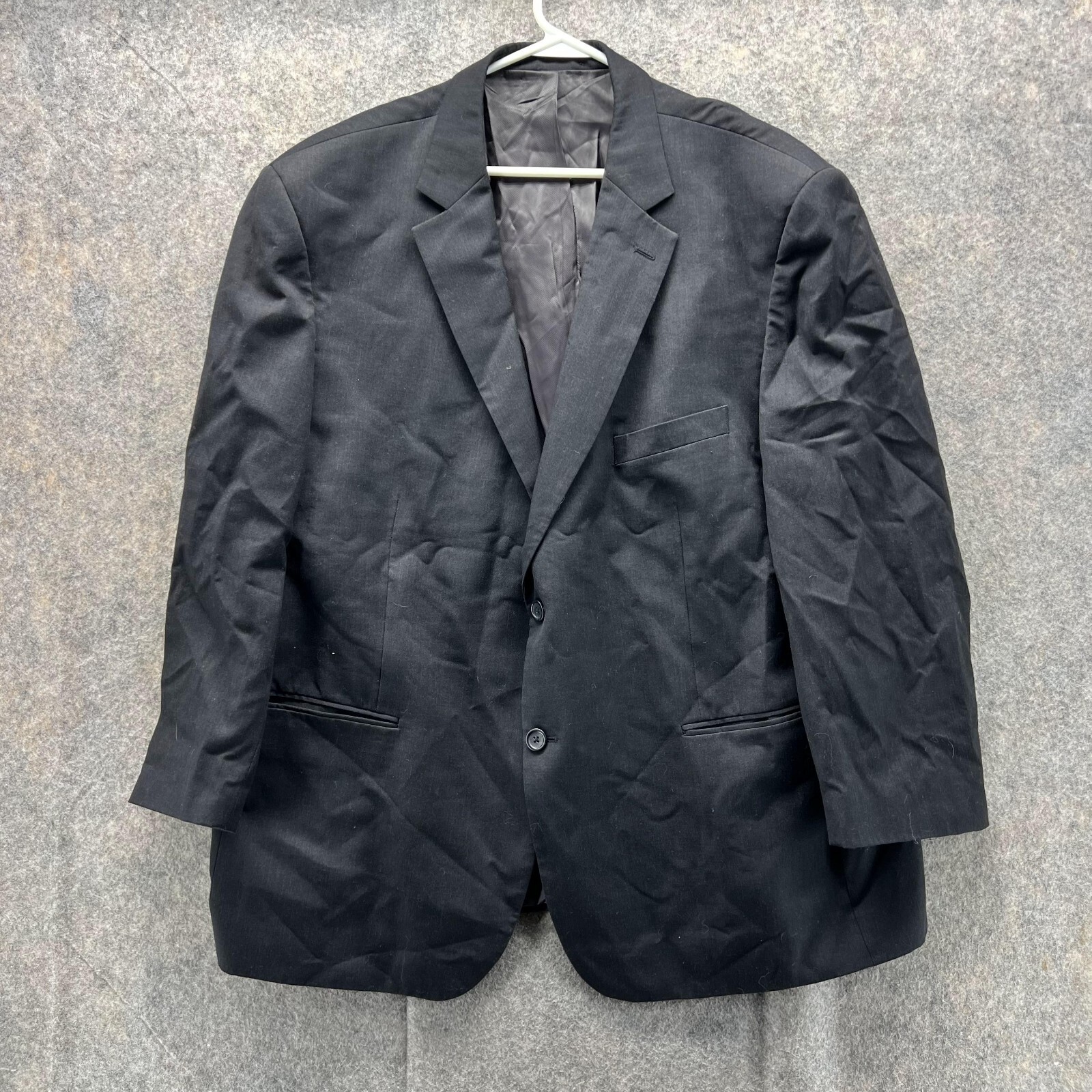 Pronto Uomo Blazer Men 50R Coat Black Suit Jacket Woo… - Gem