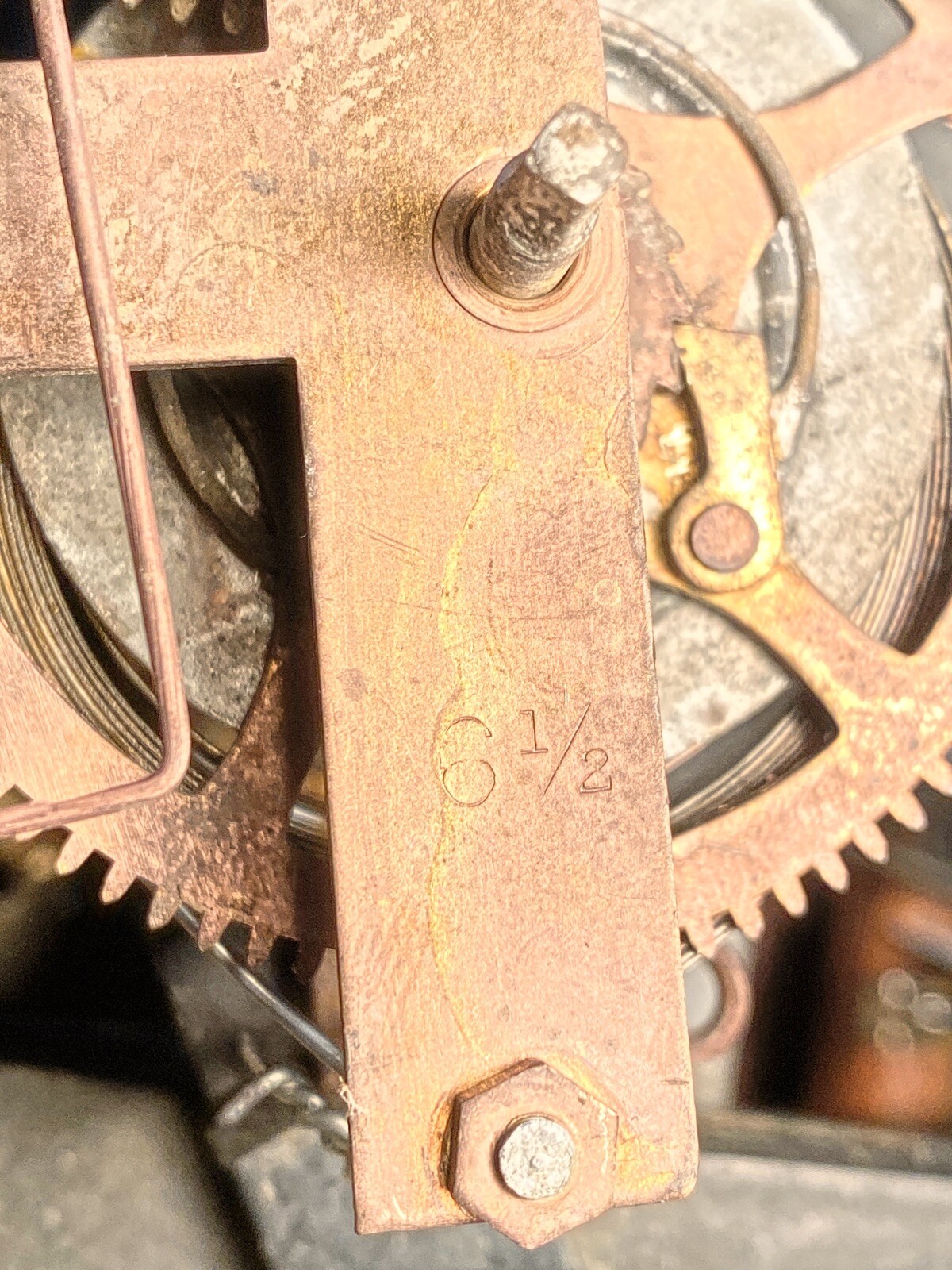 Gilbert Kitchen Clock Movement Hands Post (See Pics To ID Movement ...