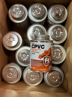 12-Pack HERCULES 8 oz. Medium Body, Fast Set CPVC Cement (Orange) 60313 ...