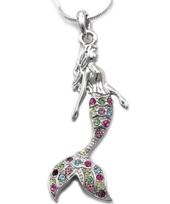 Fairy Folk tale Multi Color Mermaid Princess Girl Charm Pendant ...