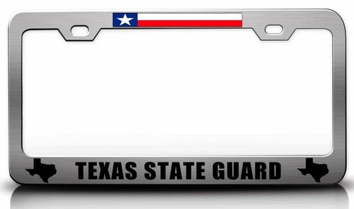 TEXAS STATE GUARD Texas Steel License Plate Frame Ch #1 | eBay