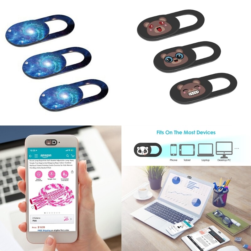 3PCS Cute Camera Lens Covers Webcam Cover Slide Sticker for Phone ...