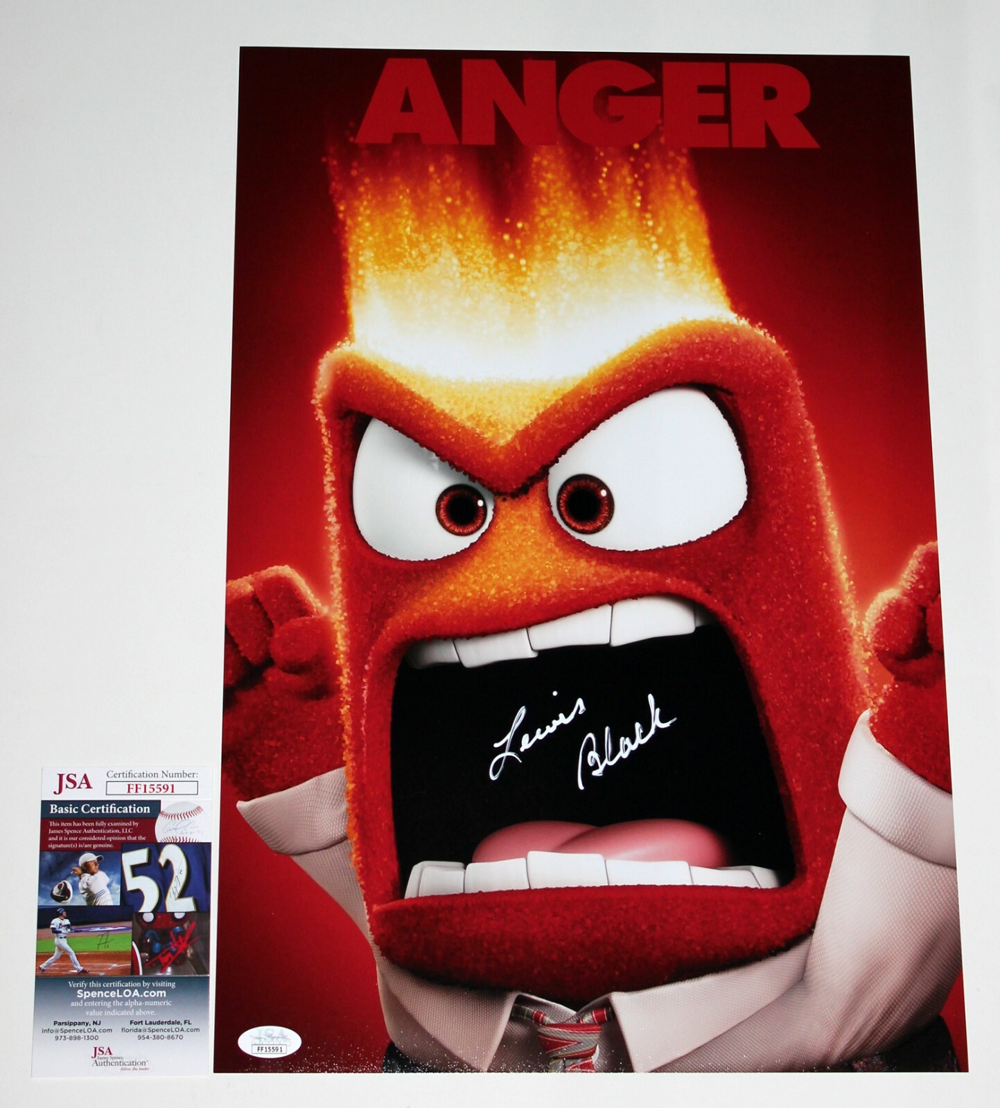 LEWIS BLACK SIGNED 12x18 MOVIE PHOTO POSTER DISNEY INSIDE OUT ANGER ...