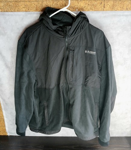 Alaska Hard gear Mens Fleece Hoodie Jacket Black XL | eBay