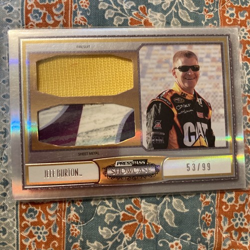 Look!! Jeff Burton Press Pass Gold Showcase 53/99 Race Used Firesuit ...