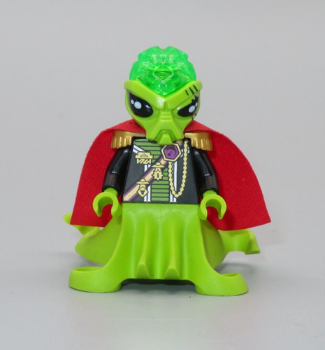 LEGO Space Alien Commander cape trans green head minifigure Alien ...