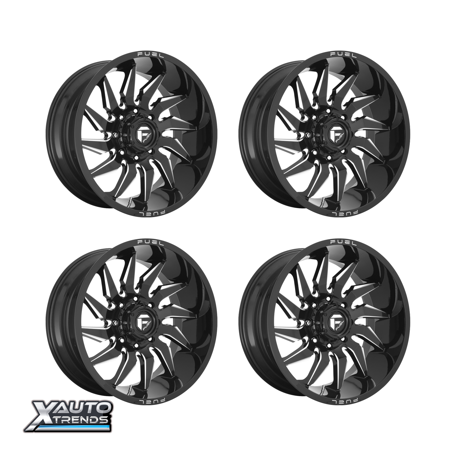 Fuel Off-Road D744 Saber Gloss Black Milled 20X9 6X139.7 01mm (Set of 4 ...