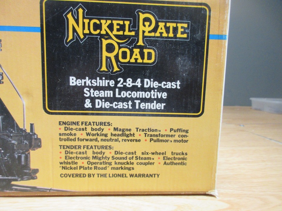 Lionel 6-8215 Nickel Plate Road Berkshire 2-8-4 Steam LOCOMOTIVE ...