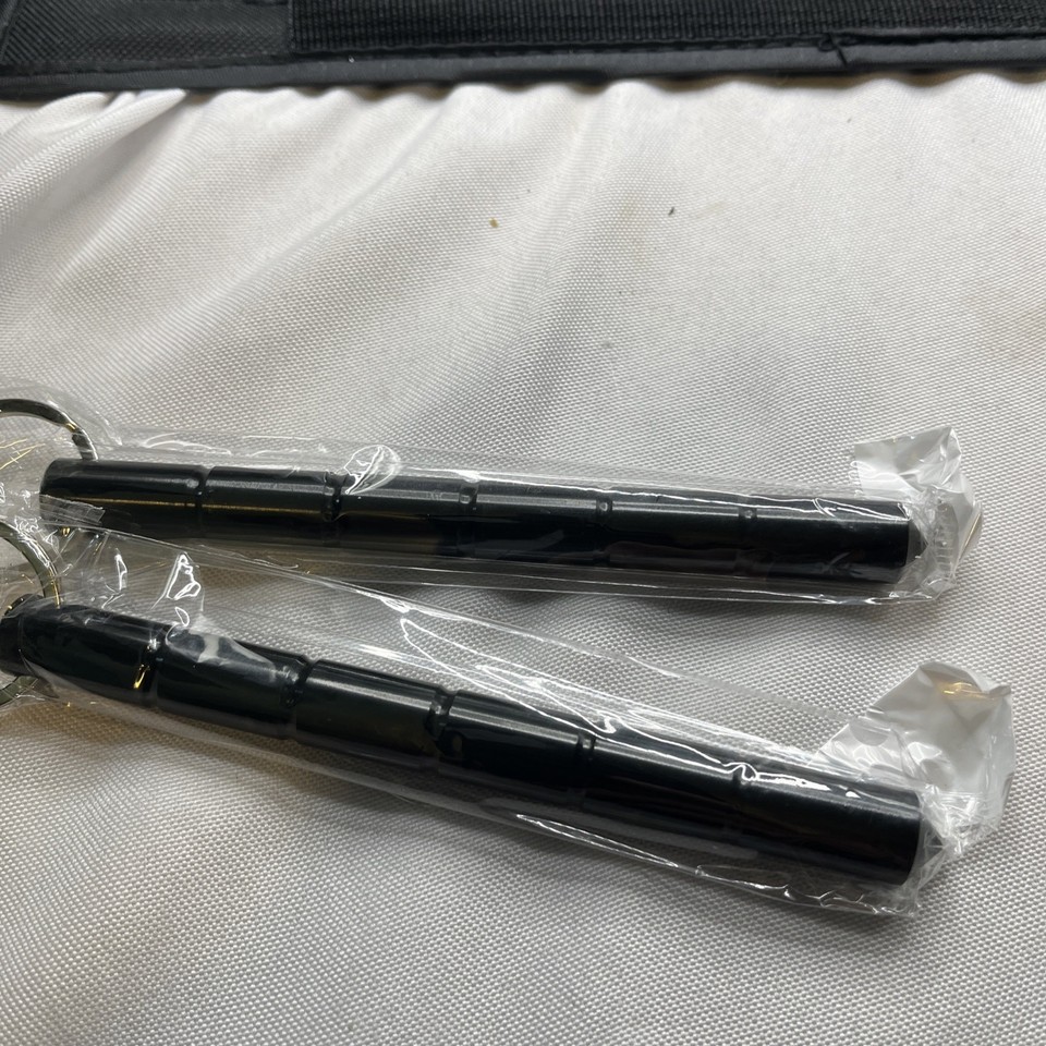 2- Black Polished Pointed Kubaton Self Defense Keychain | eBay
