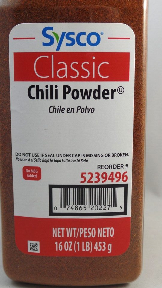 Sysco Classic Chili Powder -1Lb Ground Chili Seasoning Spice | eBay