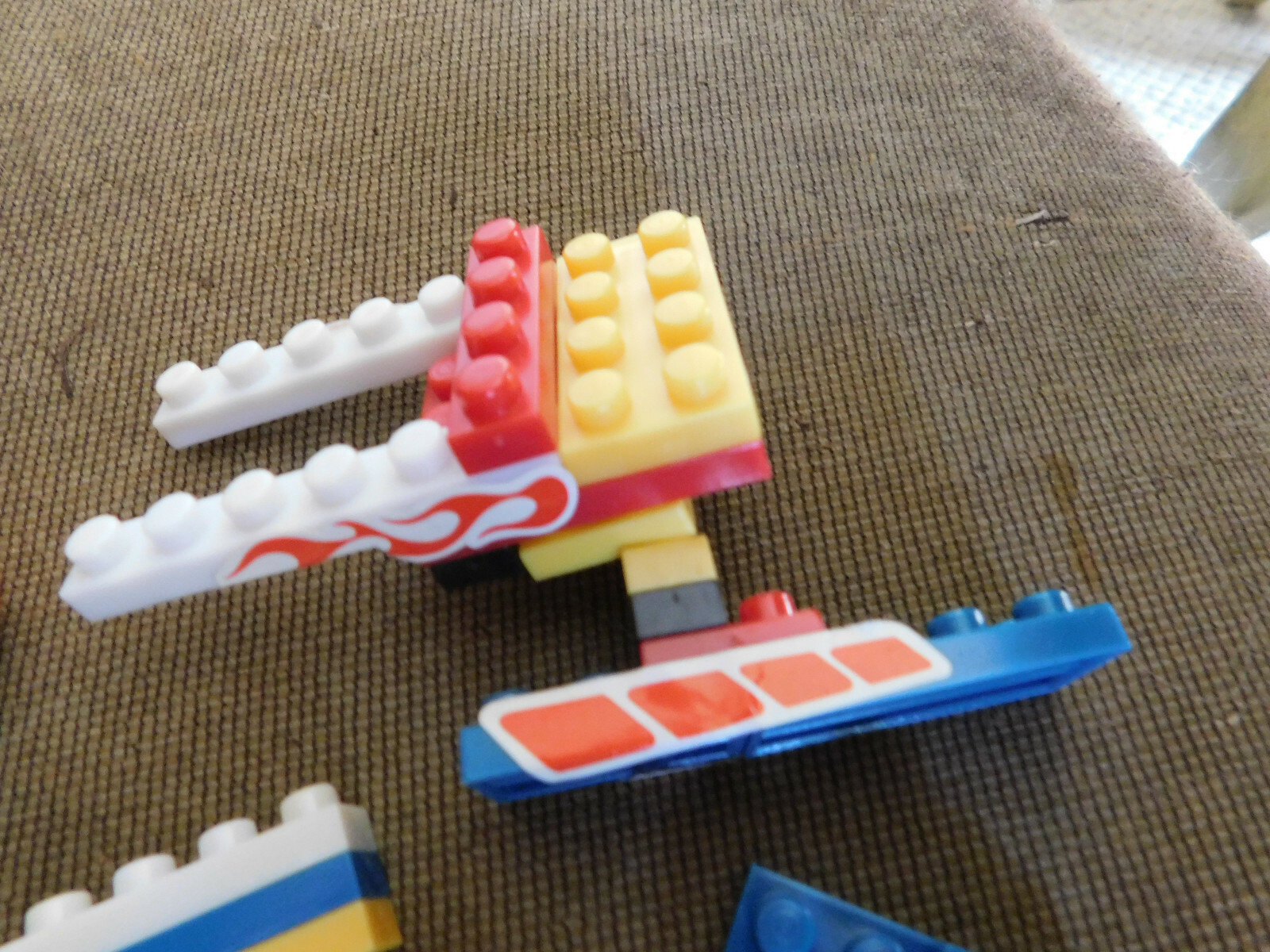 Vtg MEGA BLOKS RITVIK BLOCKS LOT Square Figure Race Car Boat? 9901 MBX ...