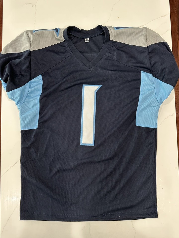Cameron Cam Ward Tennessee Titans Navy Autographed Signed Jersey JSA | eBay