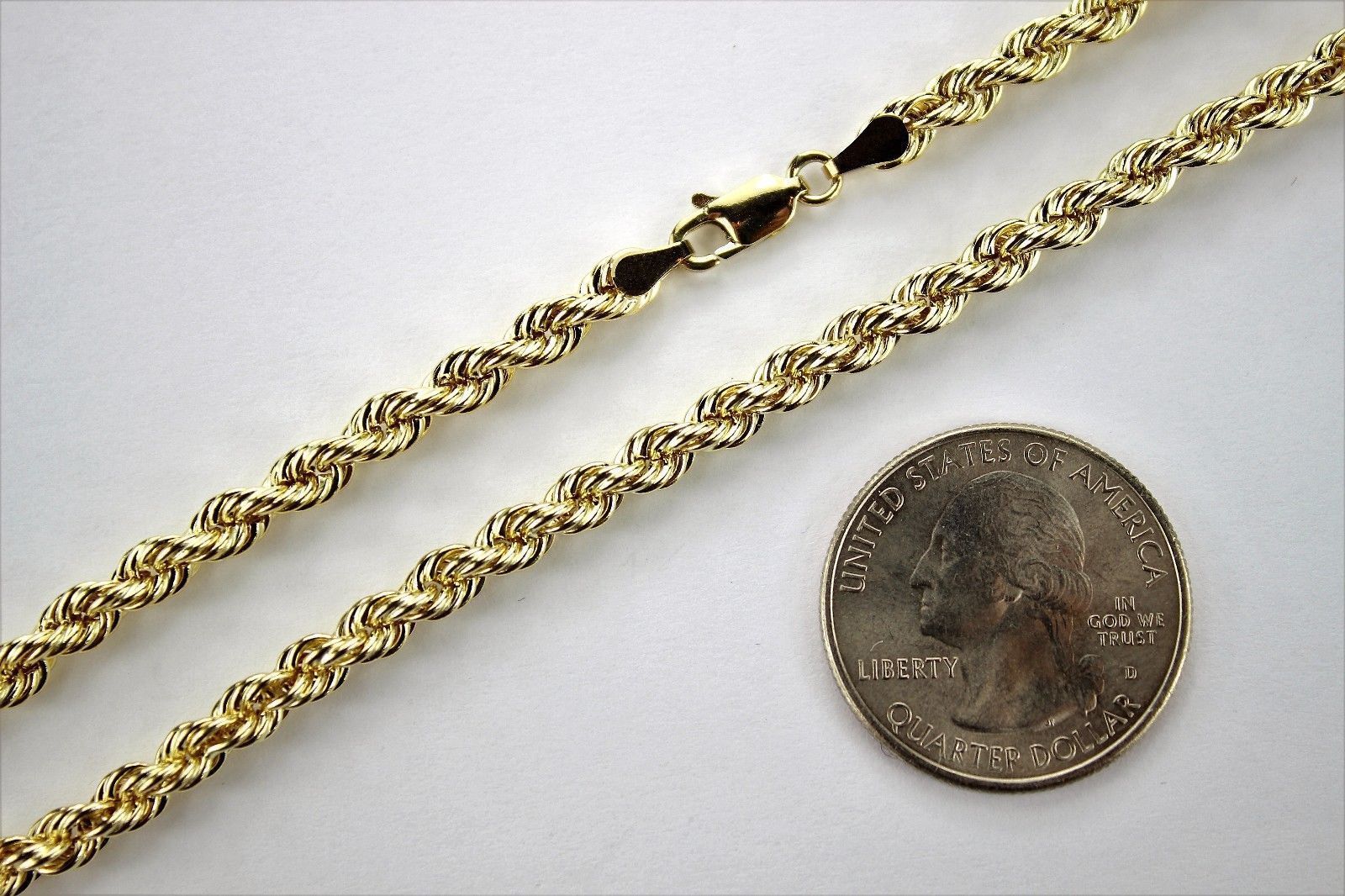 Authentic 18k Solid Yellow Gold Rope Chain 2mm~7mm/16"~30" | eBay