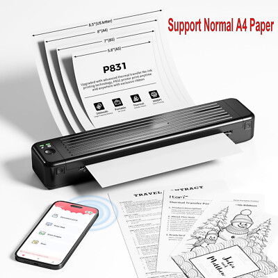 Phomemo P831 Wireless Portable A4 Bluetooth Printer Inkless Or Ink ...