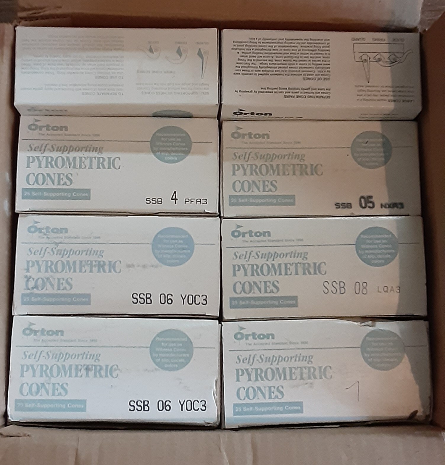 Orton Pyrometric Cones,large lot of 73 Boxes Total. Shipping Available ...