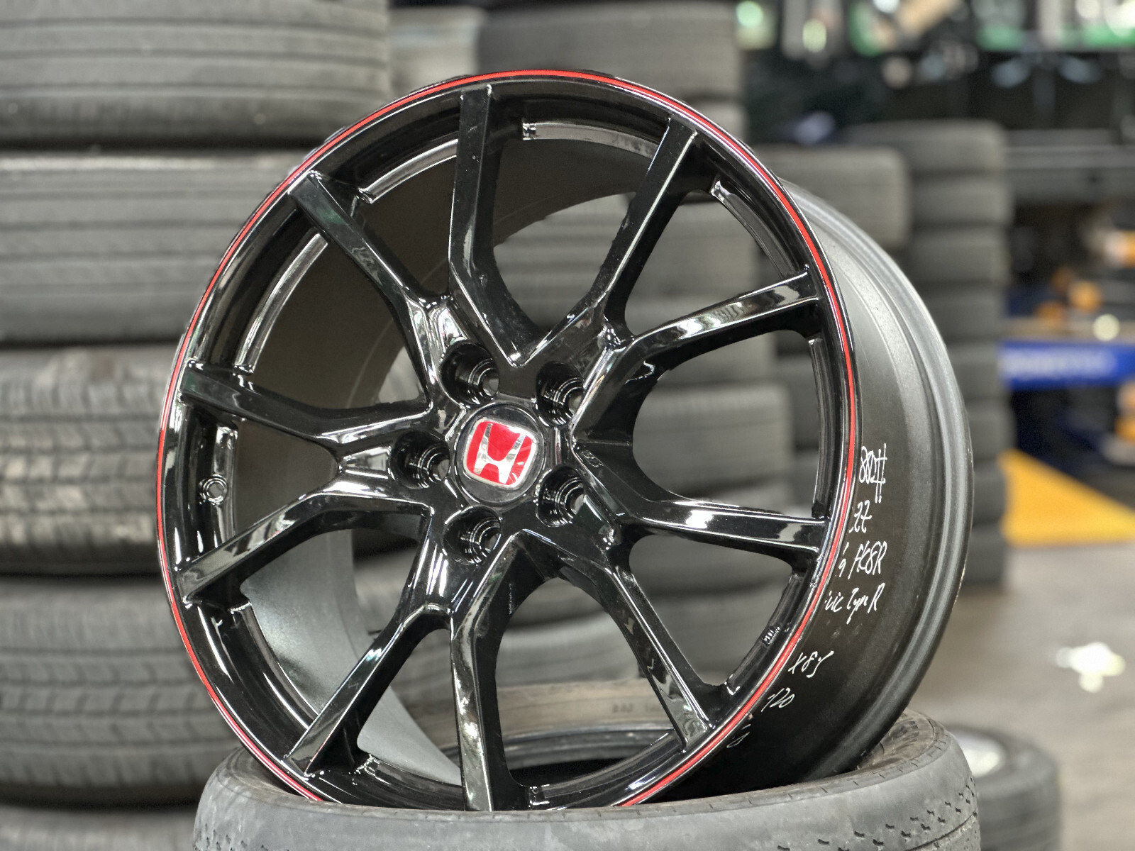 Genuine Used 20x8J HONDA FK8R CIVIC TYPE R JAPAN (4 Wheel ) 5x120 Black ...