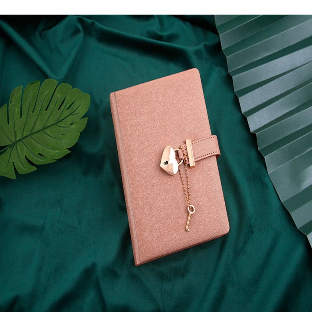 with Key Notebook PU Leather Cover Secret Notebook 5.3 x 7 Inch Diary ...