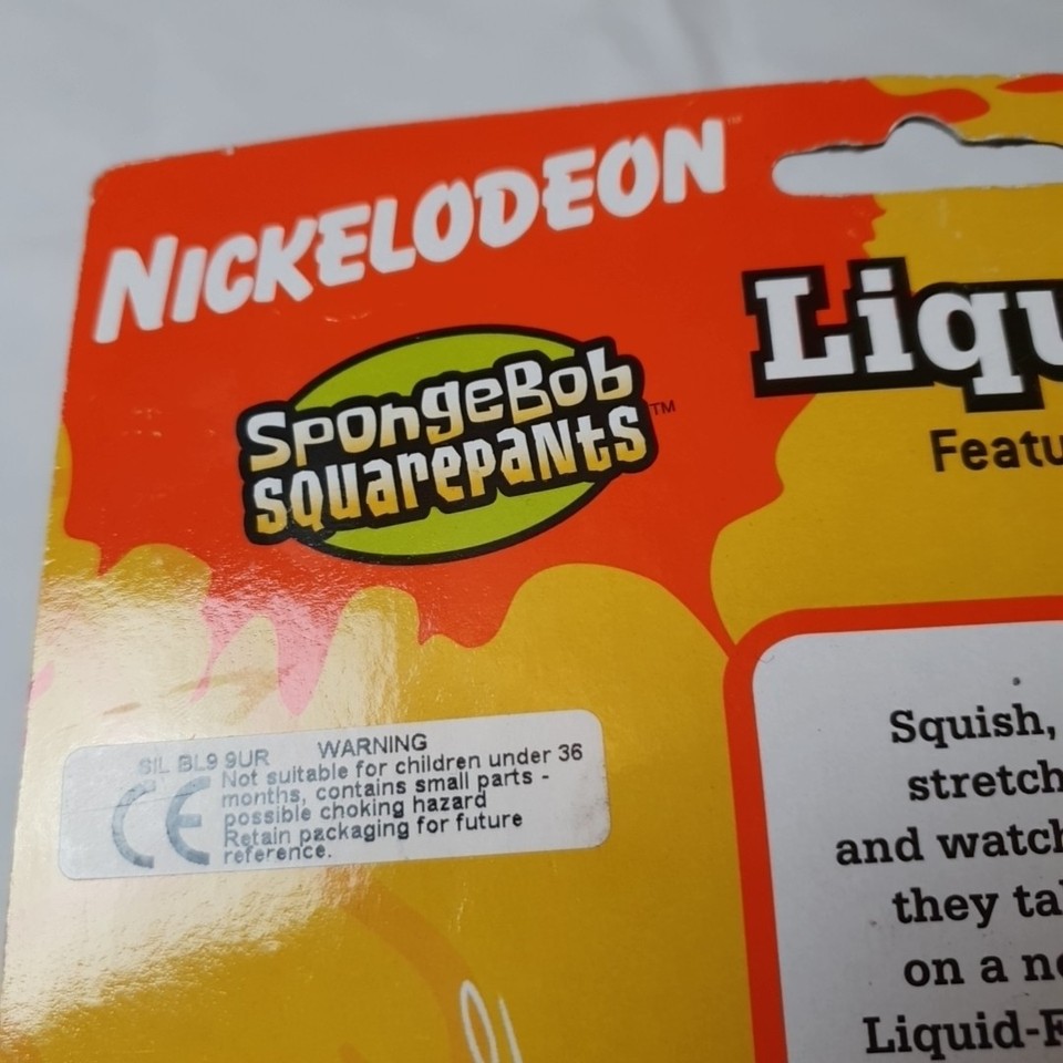Vintage Carded Sealed Nickelodeon Spongebob Square Pants Liqua-Toons ...