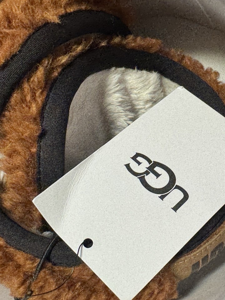 UGG Behind the Head Ear Warmers In Box Brown Earmuffs Fleece Fluff One ...