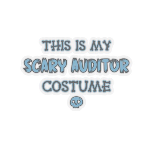 Scary Auditor Costume Stickers, Funny Office Humor, Halloween Decor ...