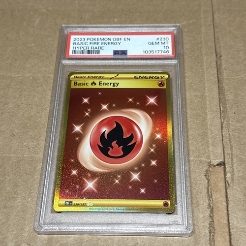 Basic Fire Energy 230/197 Pokemon Sv03: Obsidian Flames Holo Hyper Rare ...