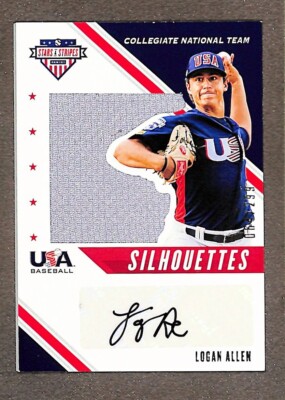 2020 Panini USA Baseball Stars & Stripes #USJ-LA Logan Allen Rookie ...