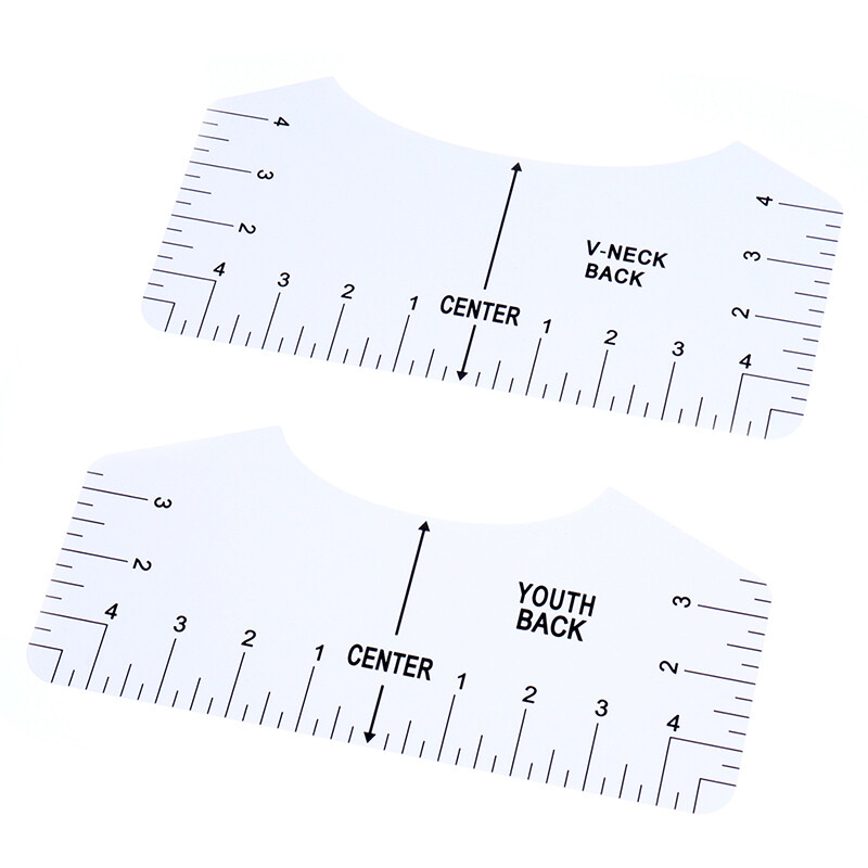 8 Pcs T-shirt Ruler Guide V Neck Alignment Tool To Center Designs ...