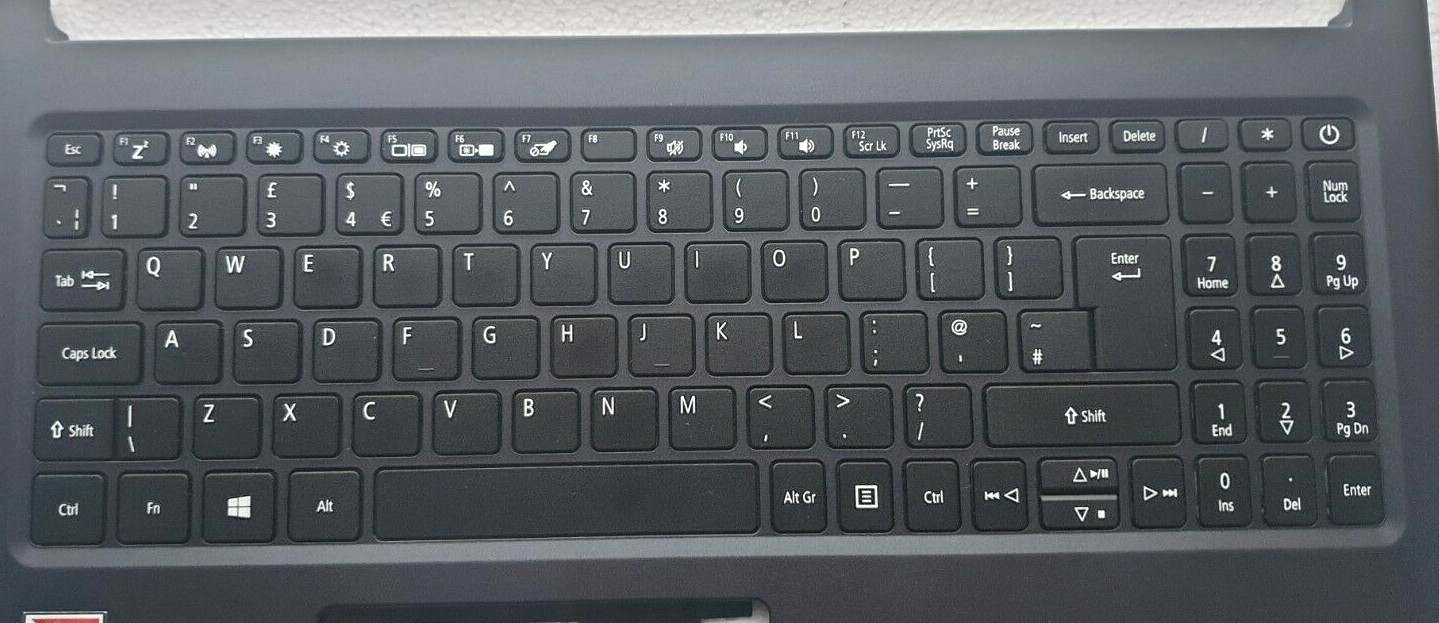 Acer Aspire A315-22 *Single* UK Keyboard Key + Hinge BLACK SV5T_A72B ...