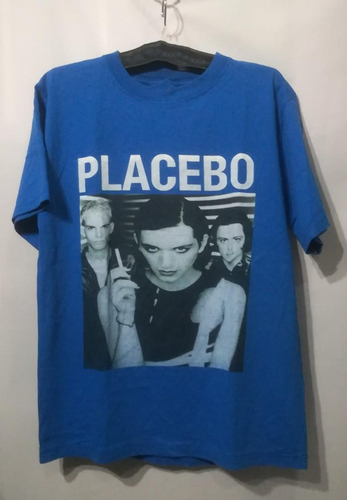 Vtg Placebo Band In Concert Heavy Cotton Blue Full Size Unisex Shirt ...