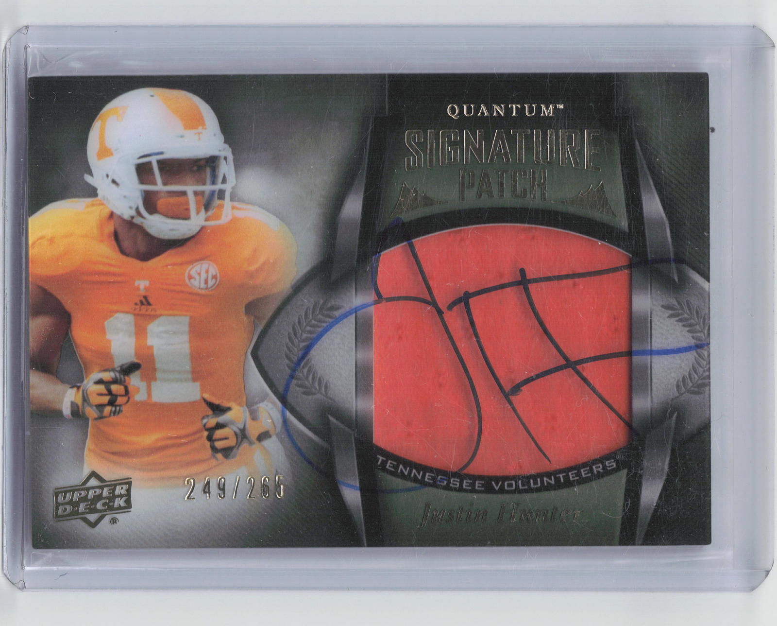 2013 Quantum Football #149 Justin Hunter RC Signature Patch Auto /265 ...