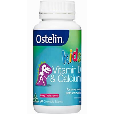 OSTELIN KIDS VIT D&CALCIUM 90 TABLETS D/CAL KID CHEW X CALCIUM AND ...