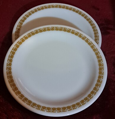 Two CORNING DECOR 9" Dinner Plates 1950's Tiburon Pattern | eBay
