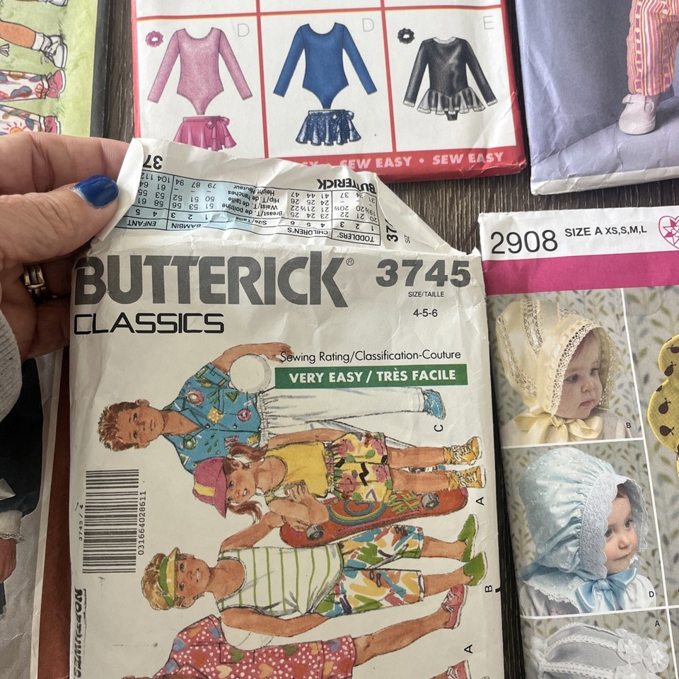 Vintage Kids Sewing Patterns Lot 8 Simplicity McCall’s Butterick Mixed ...