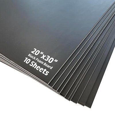 Flipside Products 3/16" Foam Board For Arts & Crafts, 20"x30" - Black ...