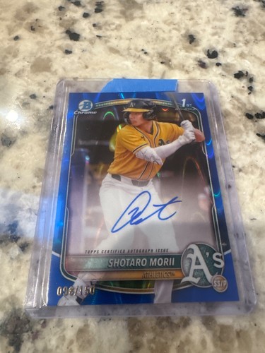 Shotaro Morii 2025 Bowman Chrome 1st Bowman Blue Lava Auto 098/150 | eBay