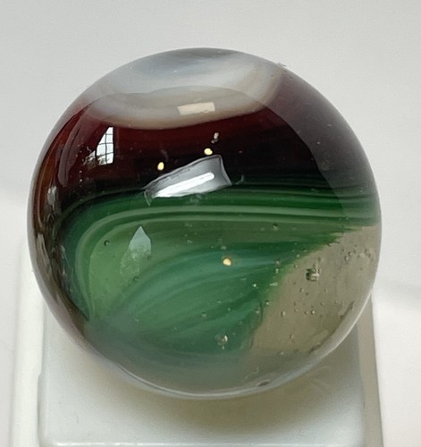 Akro Agate Green, Brown, White Hybrid Popeye Marble Vintage 16mm 5/8 ...