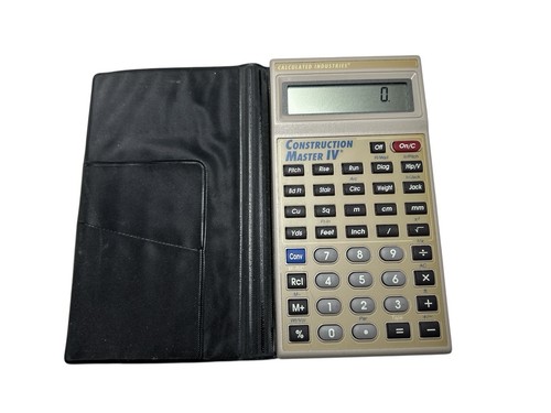 Calculated Industries CONSTRUCTION MASTER IV Calculator Model 4045 v2.0 ...