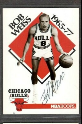1990 NBA Hoops #346 Bob Weiss chicago Bulls Basketball Signed Autograph ...