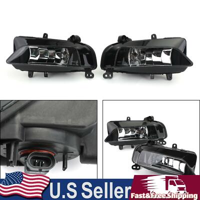 Pair Front Light Halogen Fog Lamp For AUDI S5 2013 2014 2015 2016 A5-S ...