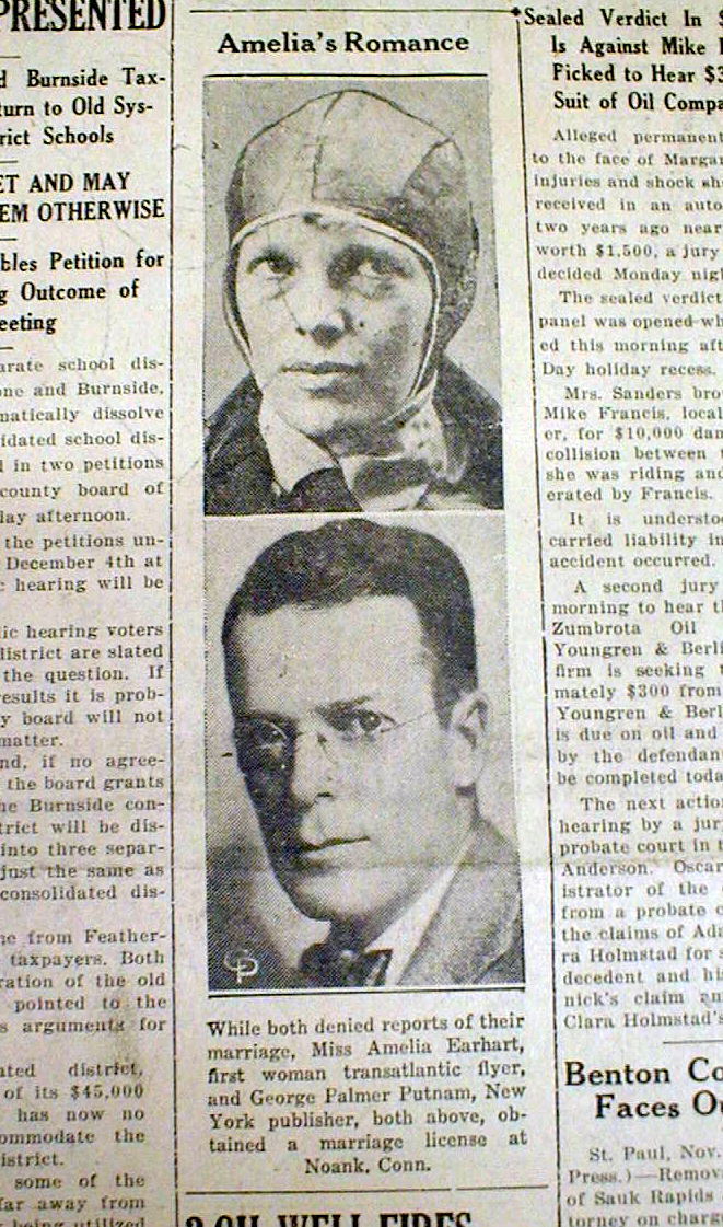 George Putnam Amelia Earhart Marriage