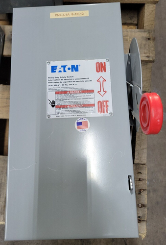Eaton DH361UGK 30 AMP 600V 3 PH NON FUSE DISCONNECT SAFETY SWITCH NEMA ...