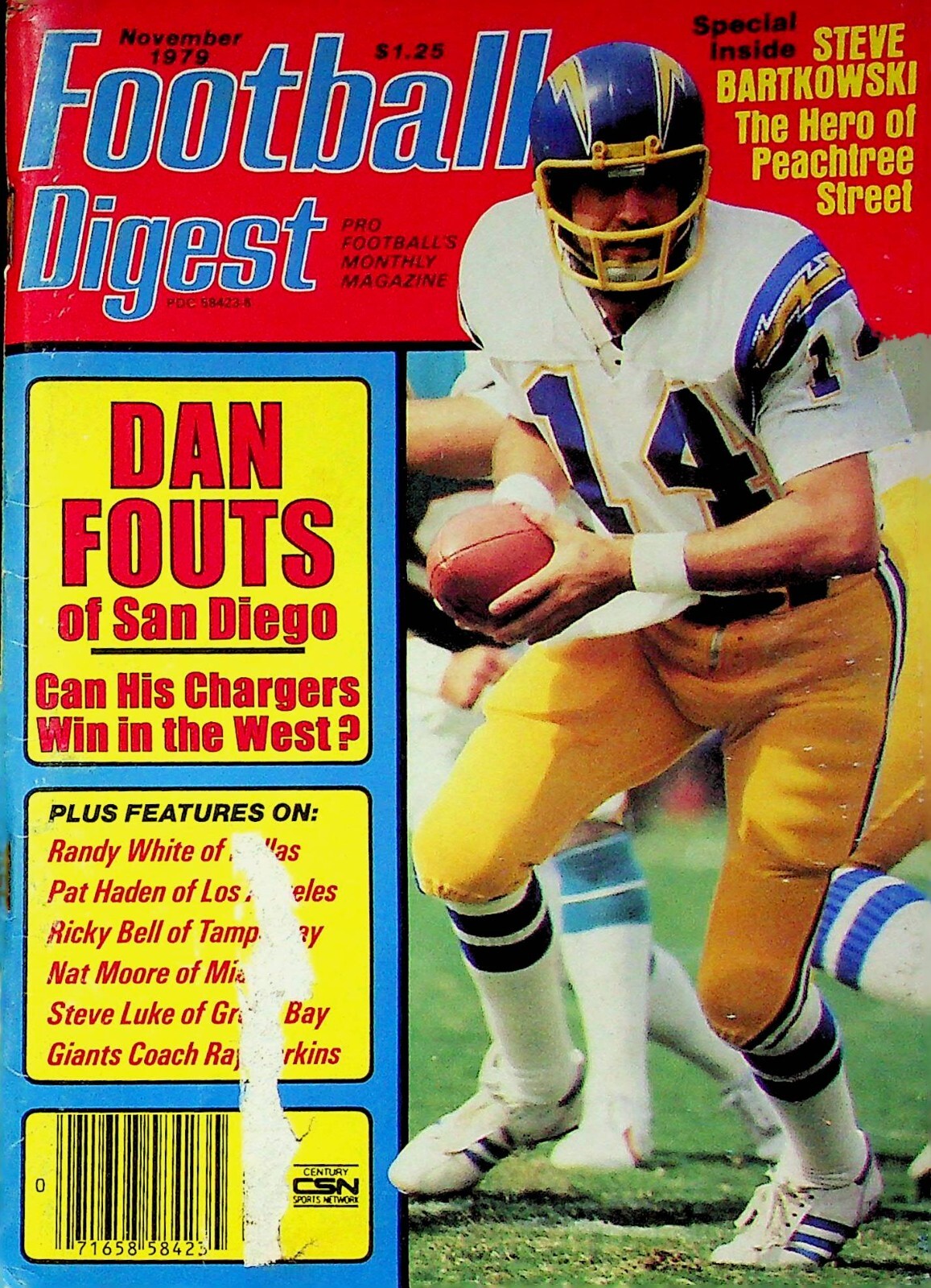 Football Digest Magazine Dan Fouts & Steve Bartkowski November 1979 ...
